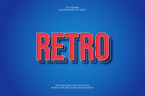 premium vector retro text effect
