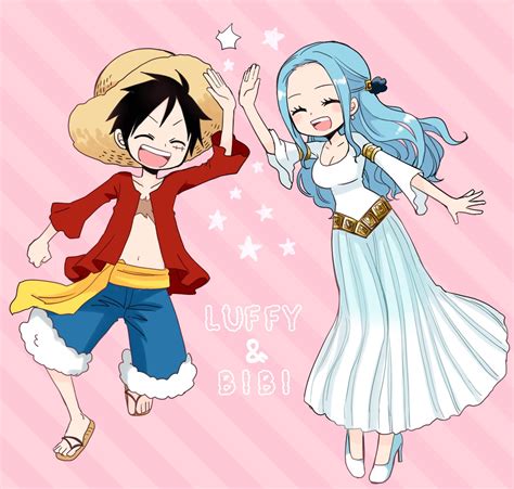 Monkey D Luffy And Nefertari Vivi One Piece Drawn By Sumomo Momoringo56 Danbooru
