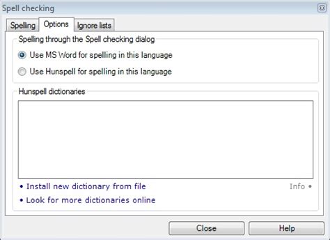 Spell Checking Dialog MemoQ