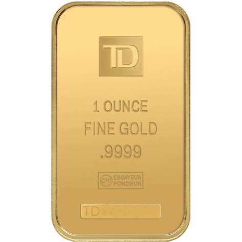 1 Ounce Td Gold Bar 9999 Pure Gold Traders