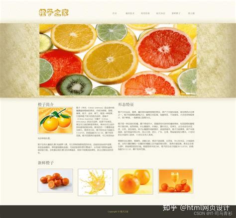 基于web的美食分享平台的设计与实现——htmlcssjavascript水果介绍网页设计橙子之家 知乎