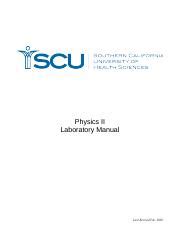 PHYSICS II LAB MANUAL Pdf Physics II Laboratory Manual Last Revised Feb Physics II