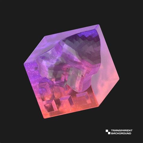 Premium Psd 3d Rendering Gradient Glass Abstract Geometric Object