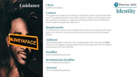 Identity Example Assignment Brief Btec L3 Art And Design Practice