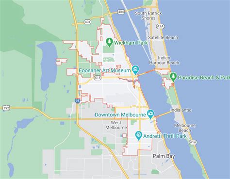 Melbourne Fl Zip Code Map United States Map