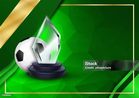 유리 트로피 벡터와 축구 인증서 디플로마 스포츠 졸업 우아한 문서 고급 종이 A4 수평 챔피언십 일러스트 A4 용지에 대한 스톡