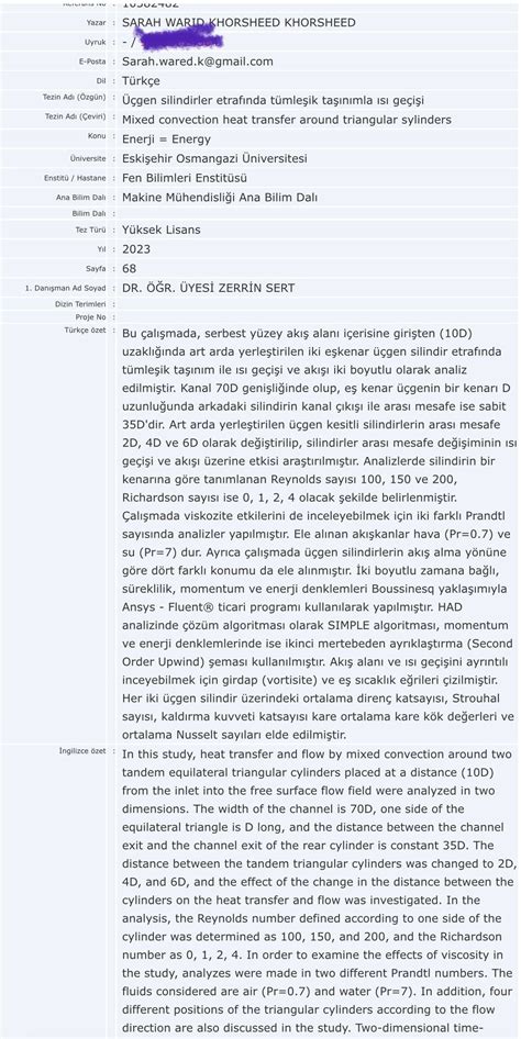 Mixed Convection Heat Transfer Around Triangular Cylinders 📊📉📑🔍📖 Yüksek Lisans Tezim 🙂 Sarah
