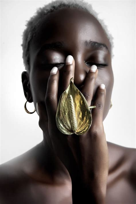 Gold Multifinger Ring Lily Ring Gold 2 Finger Ring Gold Floral Ring