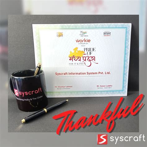 Syscraft Information System Pvt Ltd On Linkedin Syscraft Syscraftonline Workie Prideofmp