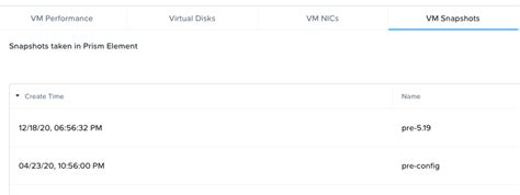 list vms with snapshots on nutanix ahv nutanix hci and hybrid cloud
