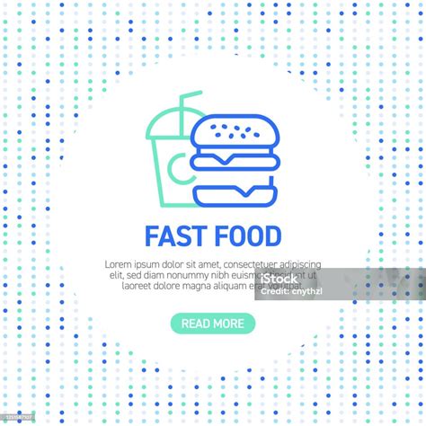 패스트 푸드 라인 아이콘 패턴이 있는 간단한 윤곽선 기호 아이콘 테이크아웃 음식에 대한 스톡 벡터 아트 및 기타 이미지