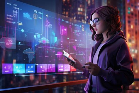 Premium Photo Conceptual Illustration Of A Person Interacting Generative Ai
