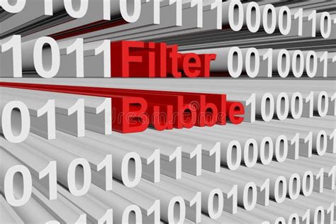 Filter Bubble Web Information From Social Media Vector Stock Vector