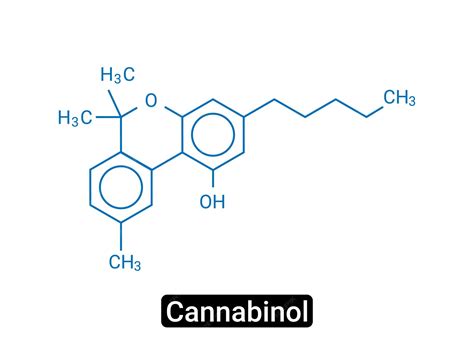Premium Vector Vector Illustration Cannabinol Or Cbn Cannabinoid Molecule Skeletal Formula