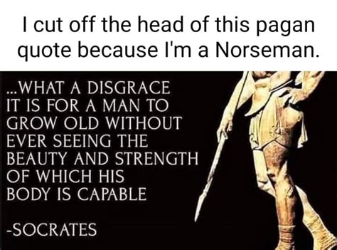 I Cut Off The Head Of This Pagan Quote Because Im A Norseman What A