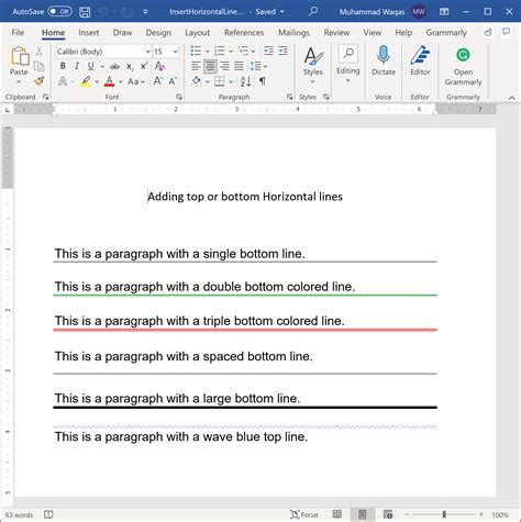 DocX Insert Line Docx Tutorial