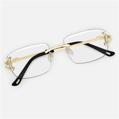 Gold Rimless Class Ix Clear Lens Lux Frames
