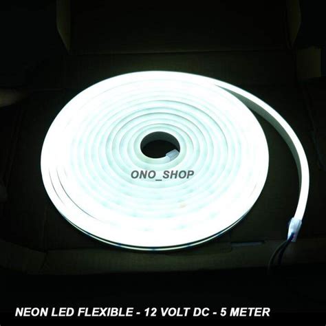 Neon LED Flexible 12 Volt DC 5 Meter Putih Lazada Indonesia