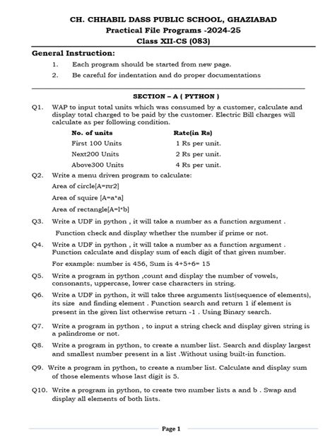 Practical File 2024 25 Pdf Computer Programming Computing