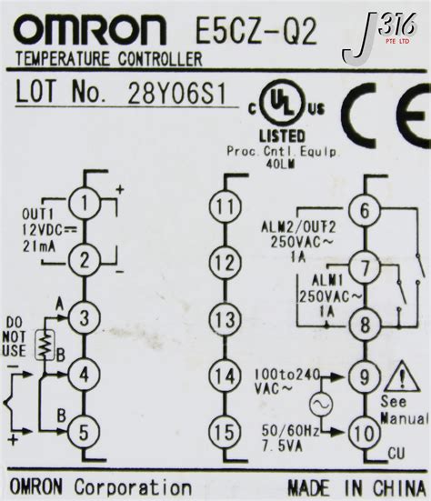 19606 Omron Temperature Controller E5cz Q2 J316gallery