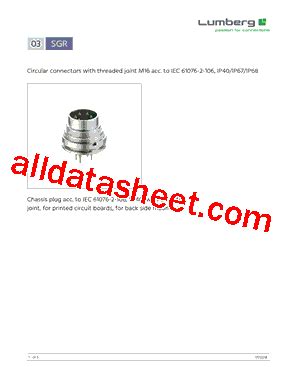 SGR30 Datasheet PDF Lumberg