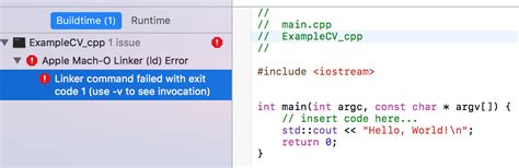 C Apple Mach O Linker Id Error With Open Cv 320 Stack Overflow