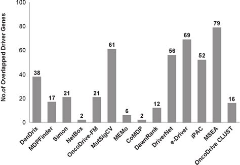 Total Number Of Breast Cancer Driver Genes Identified Using Various Download Scientific Diagram