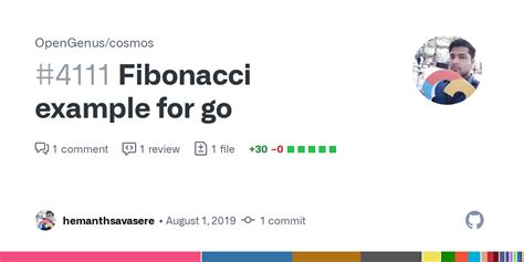 fibonacci example for go by hemanthsavasere · pull request 4111