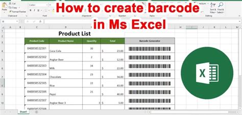 How To Create Barcode In Excel Using Vba Code I Fix Problem