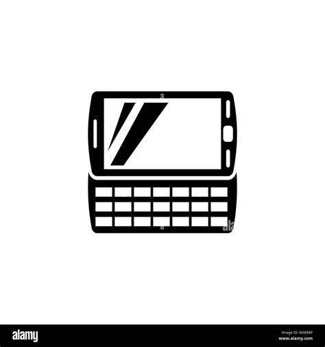 Pda Handheld Computer Flat Vector Icon Illustration Simple Black