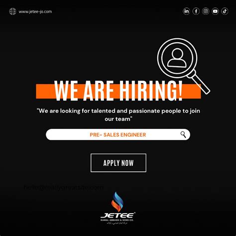 Pre Sales Engineer Low Current Kamal Abbassi And Sons Is Seeking To Recruit Low Current Pre