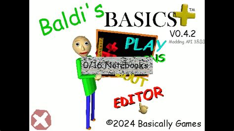 Baldis Basics Plus Level Editor The 16 Notebook School Youtube