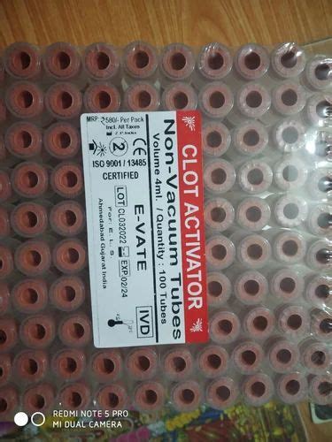 Glass E Vate Non Vacuum Tubes For Laboratory 50 Ml At ₹ 1 45 Piece In
