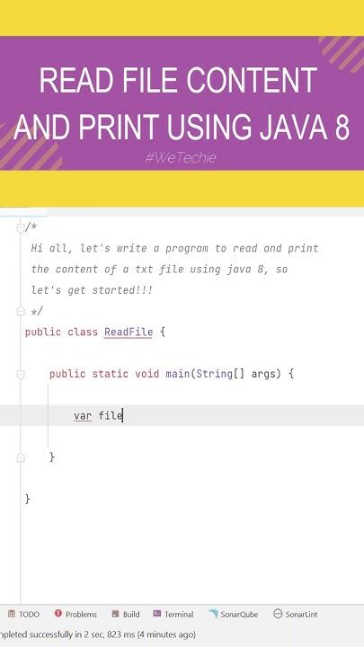 Read File Content Using Java 8 Wetechie Java8 Java Collections Coding Interview Youtube
