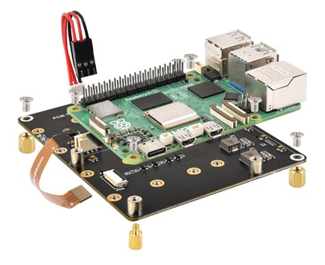 Pcie To 4 Ch M 2 Adapter Board For Raspberry Pi 5 Supports 4 Ch Nvme Solid State Drives