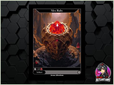 Mox Ruby Full Art Custom Card Etsy
