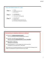 Cisco SD WAN Hands On Training LABs Print Pdf Cisco SD WAN Hands On Labs Day