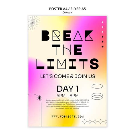 Free Psd Celestial Style Poster Template