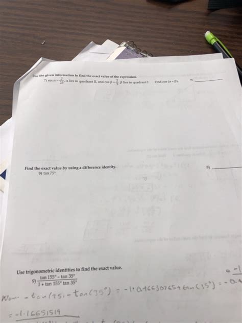 Solved Use The Given Information To Find The Exact Value Of Chegg Com