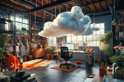 Premium Photo A Harmonious Connection Between Cloud Storage And