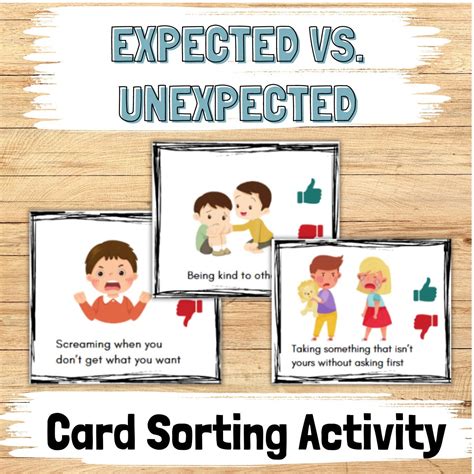Expected Vs Unexpected Behavior Sorting Cards Occupational Therapy Activity Social Emotional