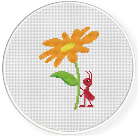 Flower Ant Cross Stitch Pattern Daily Cross Stitch