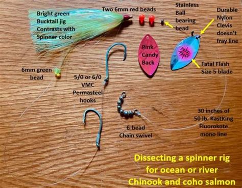Spinner Rig For Salmon Trolling Behind A 360 Flasher Single Pack For