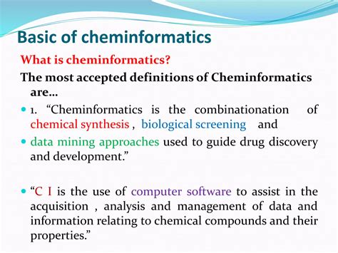 Chemoinformaticsppt