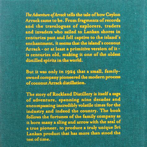 The Adventure Of Arrack By Michelle Gunawardana Barefoot