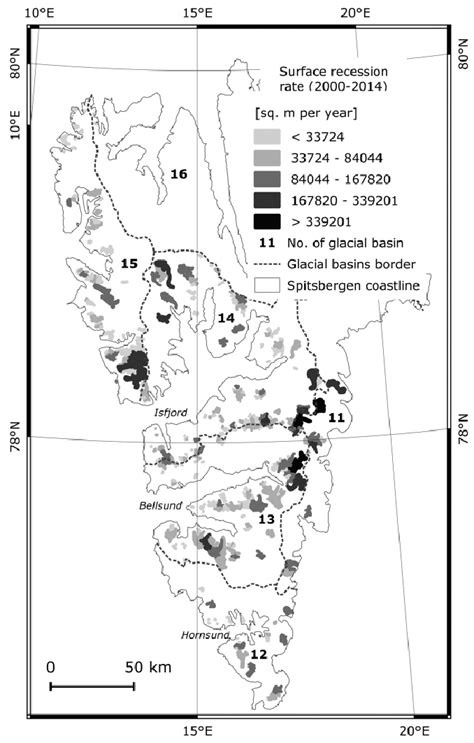 Spatial Differences In The Surface Recession Rate Of S And W