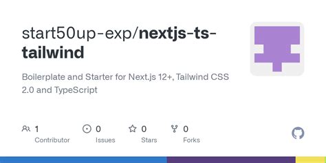 GitHub Start Up Exp Nextjs Ts Tailwind Boilerplate And Starter For Next Js Tailwind CSS