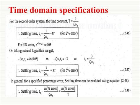 Time Response In The Control Systemgood Oneppt