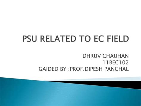 psu related to ec field ppt