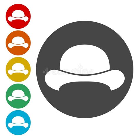 Hat Icons Set Illustration Stock Vector Illustration Of Cool Body